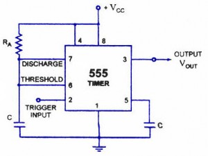Monostable Multivibrator using 555 Timer - Electronics Circuit