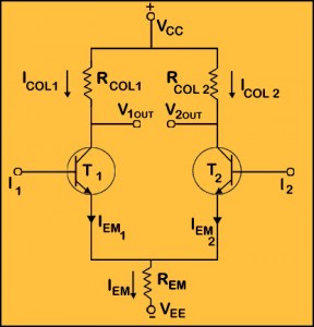 Differential Amplifier Circuit : Working using Transistors