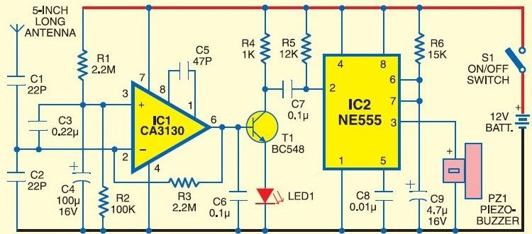 Hidden Active Cell Phone Detector and Applications