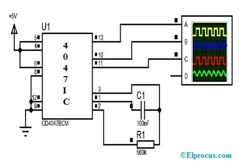 4047 IC : Pin Configuration, Circuit, Working & Its Applications