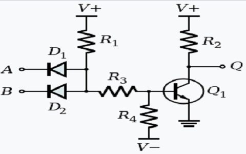 Nand Gate Circuit Diagram 2 Input Diode Transistor Logic