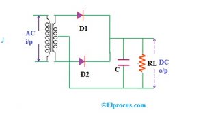 Capacitor Filter using Half Wave and Full Wave Rectifiers
