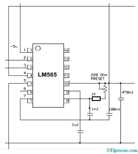 LM565 IC : Pin Configuration, Specifications, Circuit & Its Applications