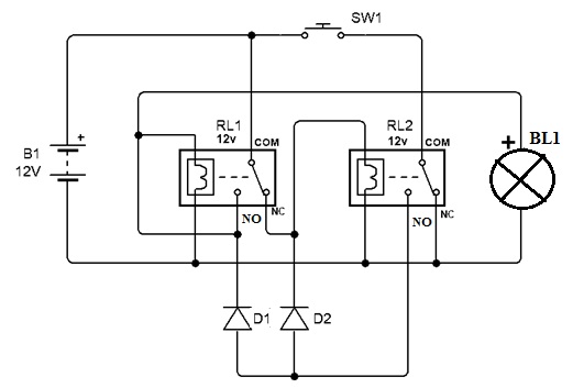 Latching Relay Diagram Wiring Diagram