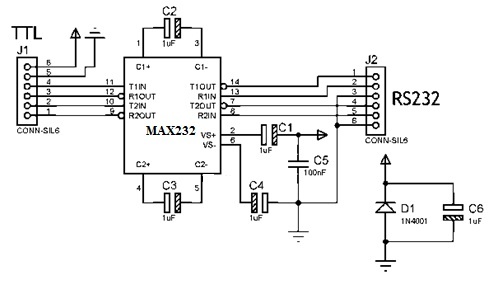 MAX232 IC : Pin Configuration, Circuit, Working & Its Applications