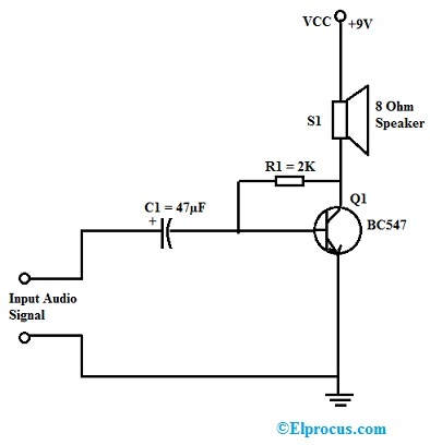 Mini Audio Amplifier : Circuit diagram, Working & Its Applications